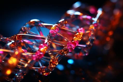 Techno Genetics Dna Strands And Neural Network Evolution Premium Ai