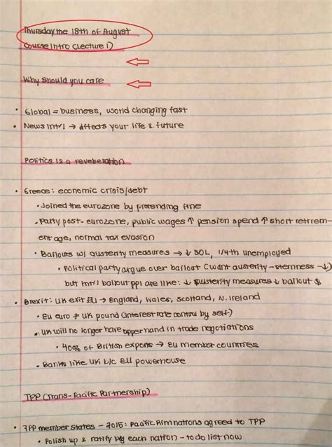 Lecture Notes Organization System