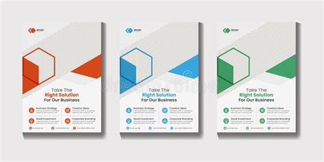 Creative Business Problems Solution Flyer Leaflet Design Stock Vector