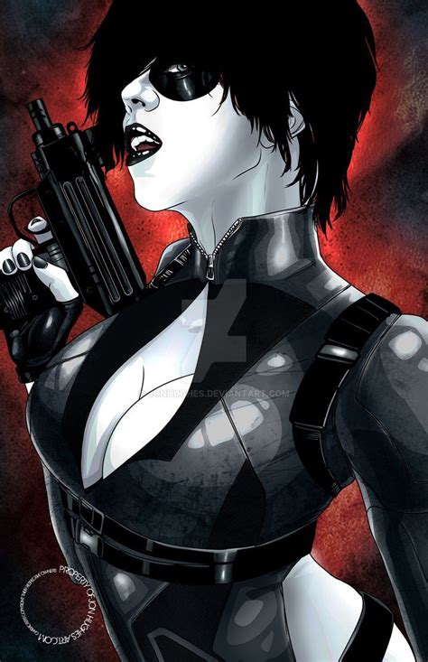 Domino By Jonhughes On Deviantart Domino Marvel Marvel Female