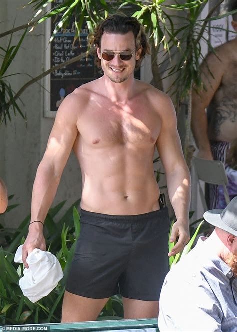 Actor Luke Cook And Wife Kara Take Their Son Chaplin To Balmoral Beach