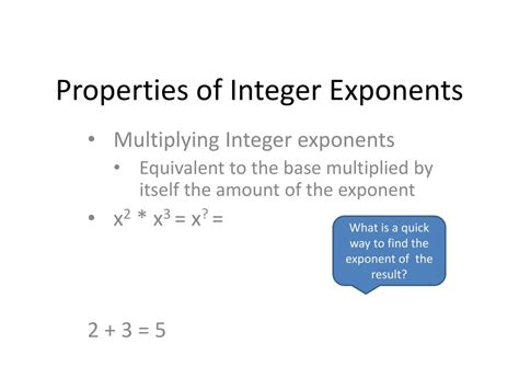 Ppt Apply Properties Of Multiplying Integer Exponents Powerpoint