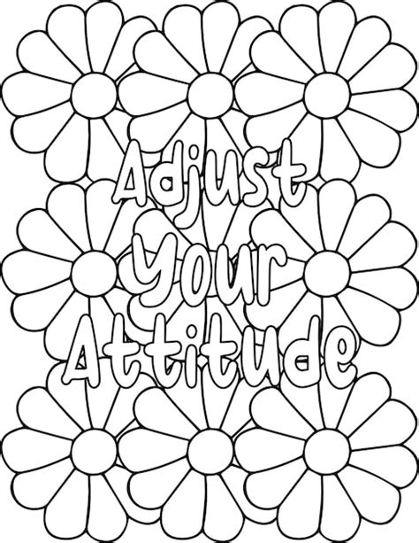 Positive Attitude Coloring Pages