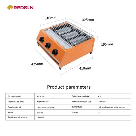 Gas Stove 3 Burner Barbecue Grill Grill Portable Bbq Grill Gas 3 Burner