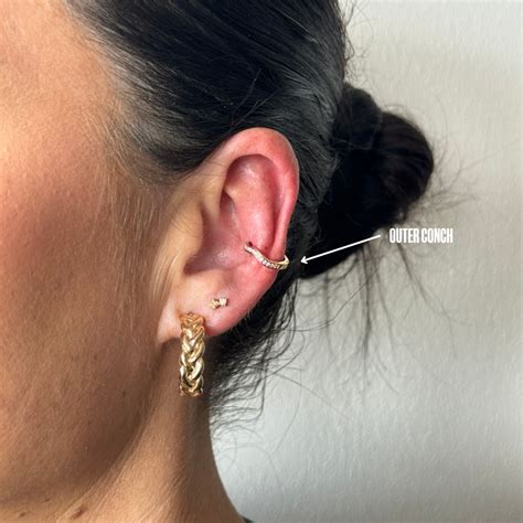 Conch Piercing Guide Placement Healing And Jewellery By Covetear