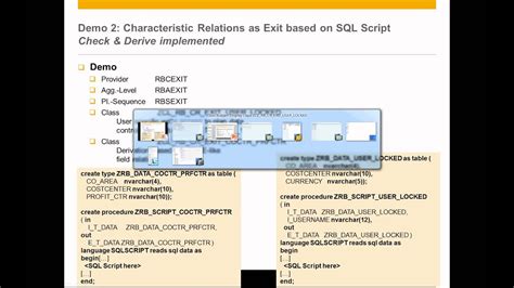 Hana Sql Script Based Exit For Characteristic Relationships In Pak Youtube