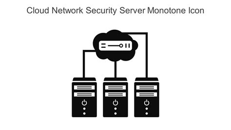 Cloud Network Security Server Monotone Icon In Powerpoint Pptx Png And Editable Eps Format Ppt
