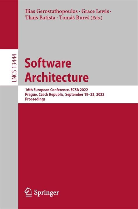lecture notes in computer science 13444 software architecture ebook