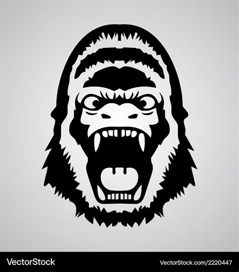 Gorilla Face Royalty Free Vector Image Vectorstock