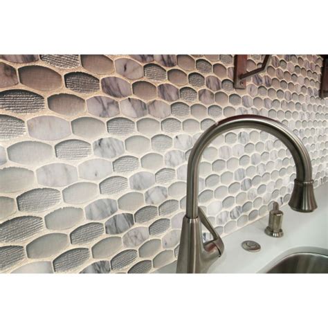Urban Loft Interlocking Pattern 4mm Glass Wall Tile Contemporary Mosaic Tile By Tilesbay