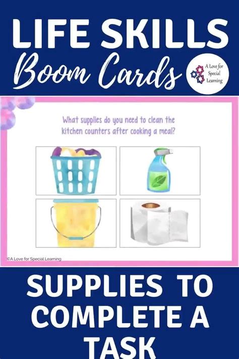 Supplies To Complete A Task Digital Cards Distance Learning Boom Cards