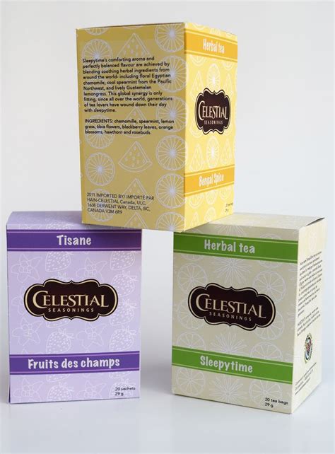 Thé Celestial Tea Boxes On Behance Food Packaging Herbalism