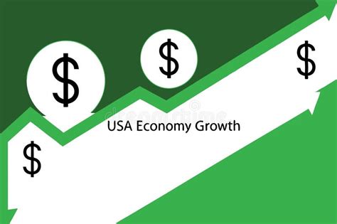 Statistical Financial Graph Showing Economic Financial Growth Of Usa