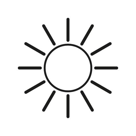 Premium Vector A Black And White Drawing Of A Sun With Rays Coming