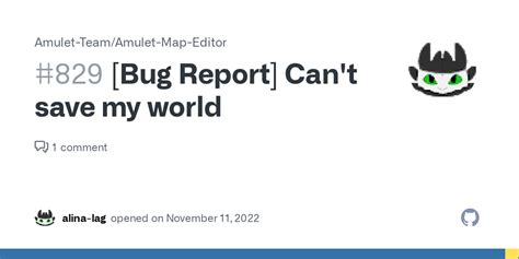 [bug report] can t save my world · issue 829 · amulet team amulet map editor · github