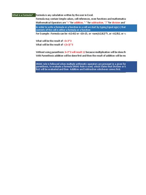 Formula And Function Pdf Multiplication Division Mathematics