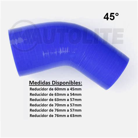 Manguera De Silicona Reducidorampliador De 45°sre 45 Mautolite