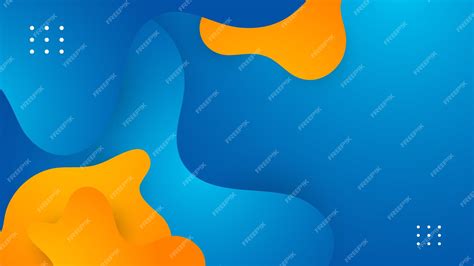 Premium Vector Blue Yellow And Orange Abstract Background Design For Poster Template On Web