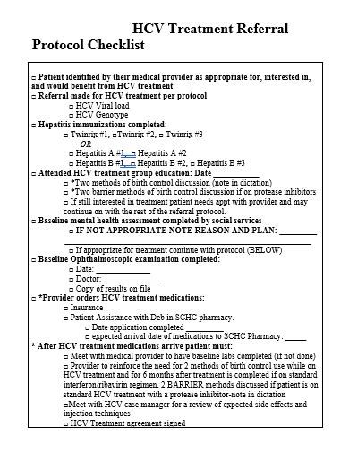 Free 33 Referral Checklist Samples In Pdf Ms Word