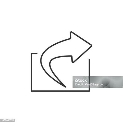 내보내기 라인 아이콘을 공유 합니다 모바일 응용 프로그램 웹 사이트 또는 데스크톱 응용 프로그램에 대 한 간단 하 고 현대 평면 벡터 일러스트 레이 션 0명에 대한 스톡