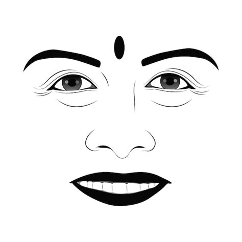 Vector Flat Face Illustration Premium Vector