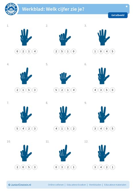 Werkblad Welk Cijfer Zie Je