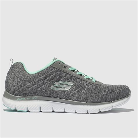 Skechers Grey Flex Appeal 20 Trainers Shoefreak