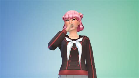 Sims 4 Cc Yandere Suit Ys To Ts4 Yandere Sim Character Hair And Sets