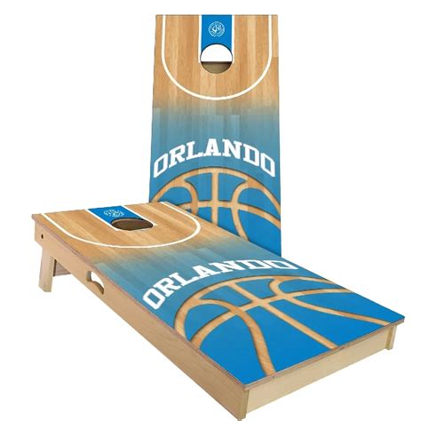 Skips Garage Orlando Basketball Outdoor Cornhole Board Set Include