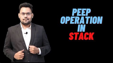 Peep Operation In Stack Youtube