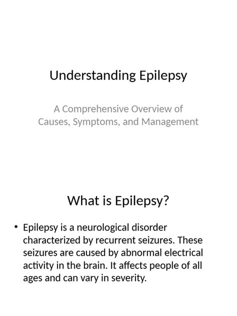 Understanding Epilepsy Pdf