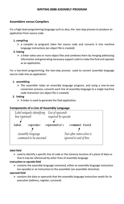 8088 Asssembly Program Int21h 2nd2022 23 Lec Writing 8088 Assembly