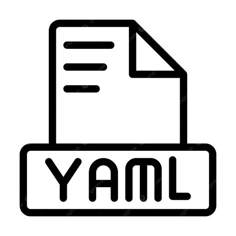 Icono De Archivo Yaml Iconos De Extensión De Contorno Símbolos De