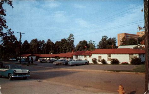 Durham North Carolina Nc El Rancho Motel Cars C1950s 60s Postcard