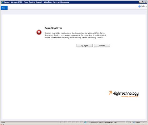 Reports Cannot Be Run Because The Connector For Microsoft Sql Server Reporting Services A