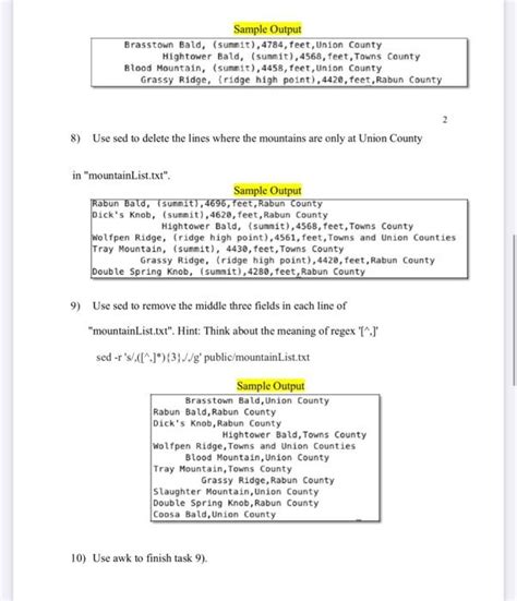 Solved Purpose Practices On The Grep Fgrep Egrep Sed Chegg Com