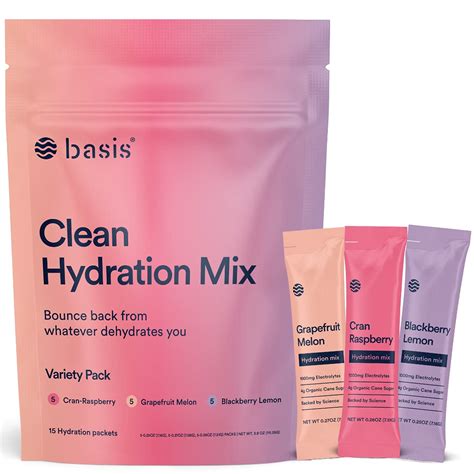 Basis Hydration Low Sugar Electrolyte Mix Powder Packets Keto