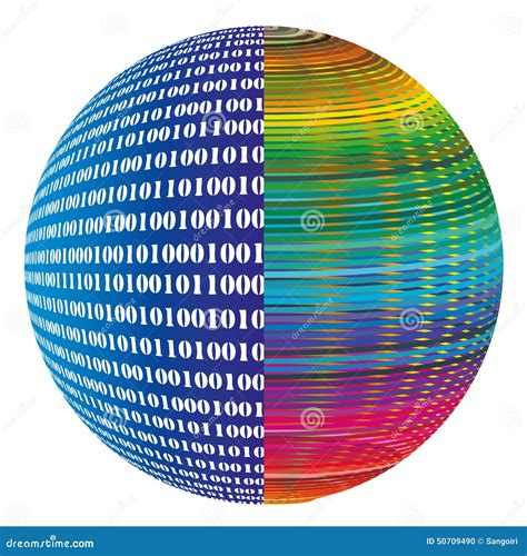 Binaries And Colors Stock Vector Illustration Of Numeral 50709490