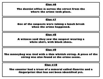 Inference Crime Scene Investigation By A Teachers Closet TpT