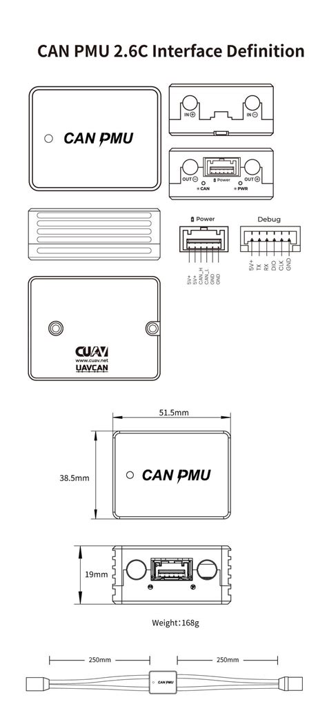Cuav Can Pmu High Precision Power Detection Unit For Unmanned Hardware Cuav Official Store