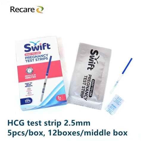 Hcg Strip Test Home Use Pregnancy Detact 10miu25miu Oem Service Hcg