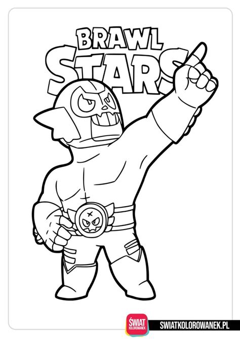 El Primo Kolorowanka Z Brawl Stars Darmowe Kolorowanki Do Druku
