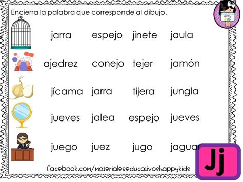 Palabras Con J