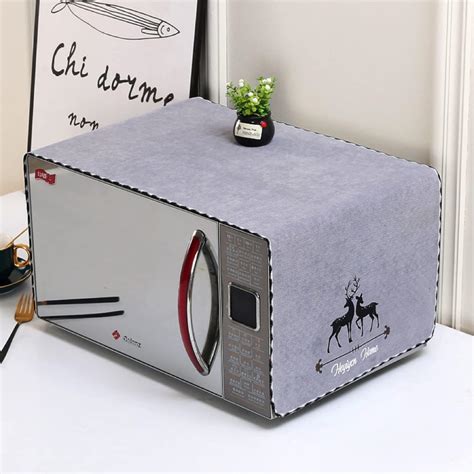 Microwave Oven Cover Dust Oil Proof Cotton Linen Waterproof