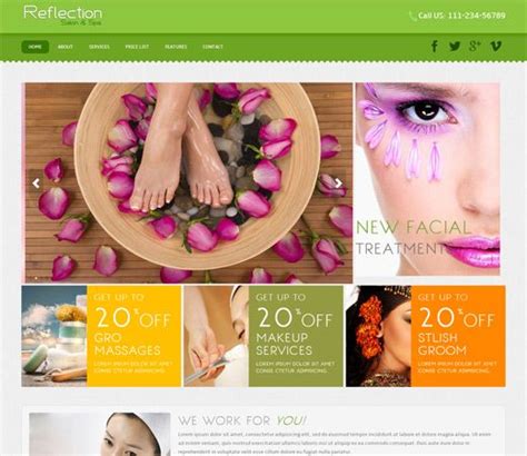 Reflection Free Responsive HTML CSS Mobileweb Template Spa Website Templates Spa