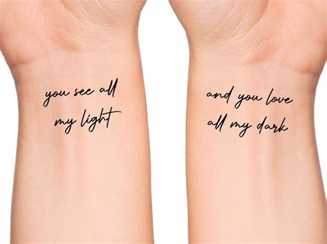 Matching Quote Tattoos For Sisters