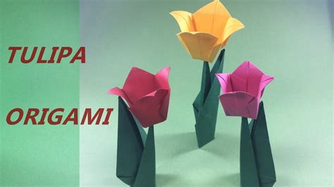 Como Fazer Tulipa De Origami Flor De Papel Dobradura De Papel