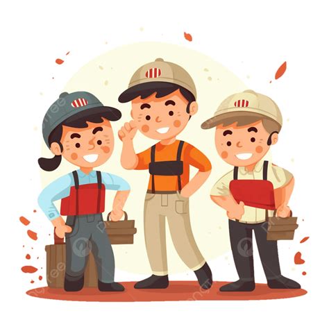 Estilo De Dibujos Animados De Color Para Hombres De Trabajo Png Porn