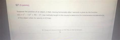 [solved] suppose the position of an object in feet movin