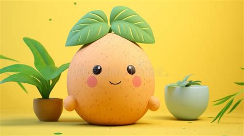Create Cute Clay Breadfruit Icons With Blender On A Matte Background In
